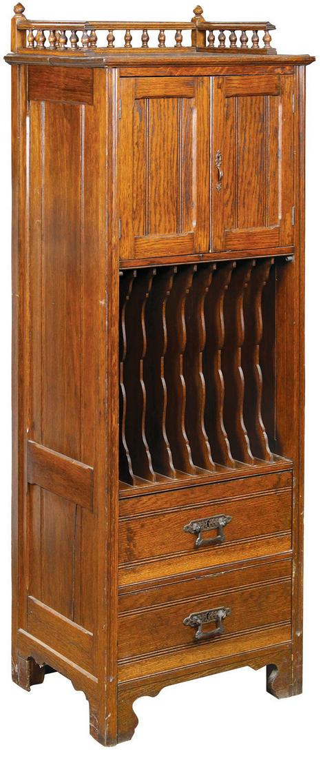 Furniture, Victorian Ledger Cabinet, paneled oak w/two - Jul 26, 2020 ...