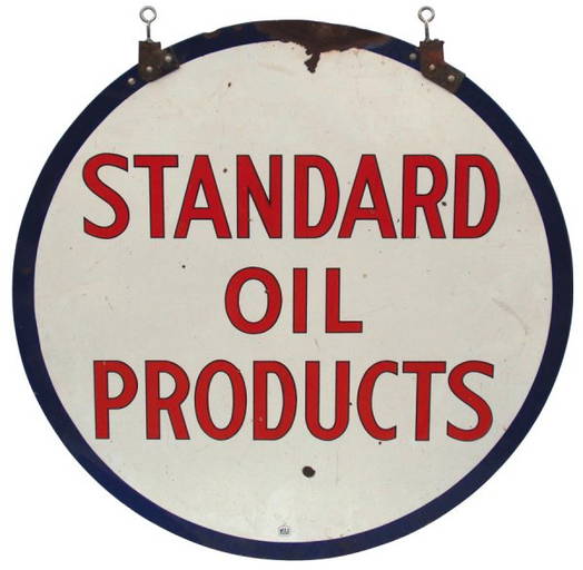 Petroliana, Standard Oil Products Porcelain Sign,