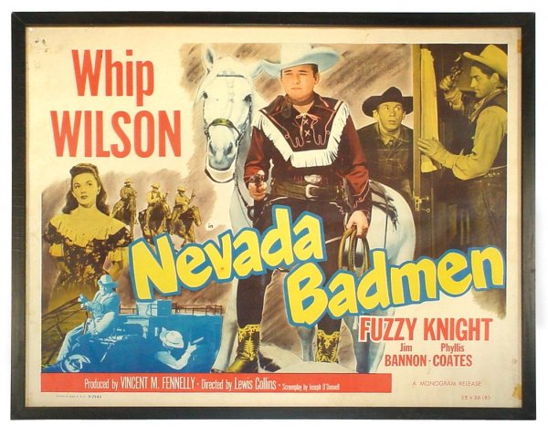 Western Movie Poster, Nevada Badmen W/whip Wilson