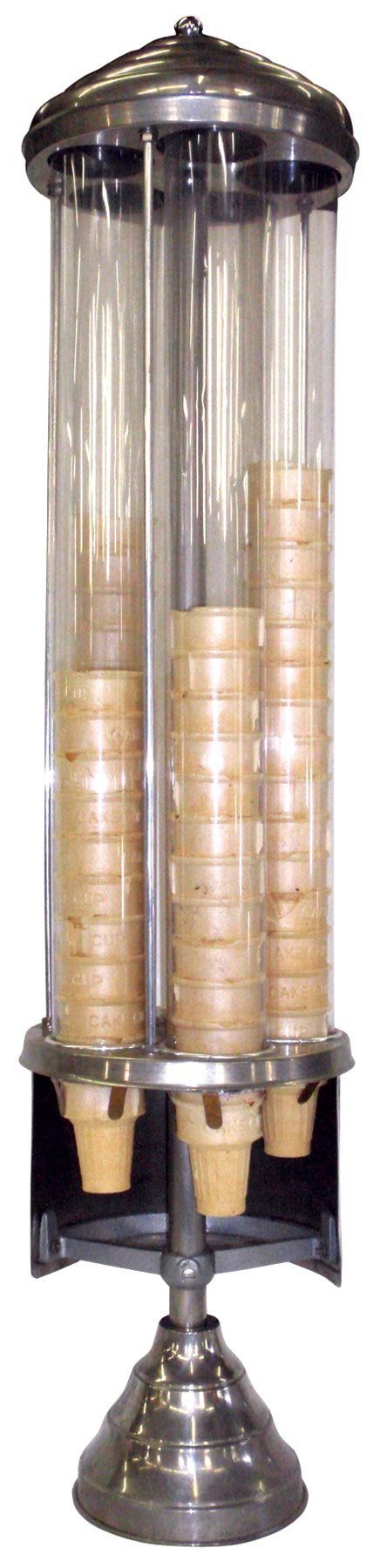 0797: Ice cream cone dispenser, revolving metal base w/