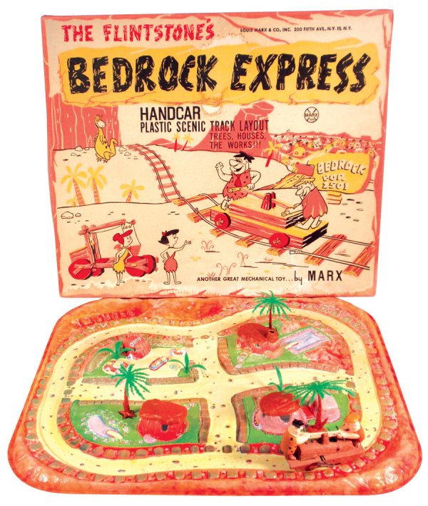 0069: Toy, Flintstones Bedrock Express play set, Marx,