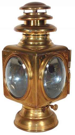 Automobile Brass Side Lamp, Mfgd By Gray & Davis