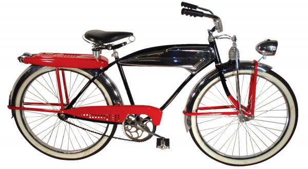 0249: Bicycle, Sears Roebuck, 1958, boys 26", red & bla