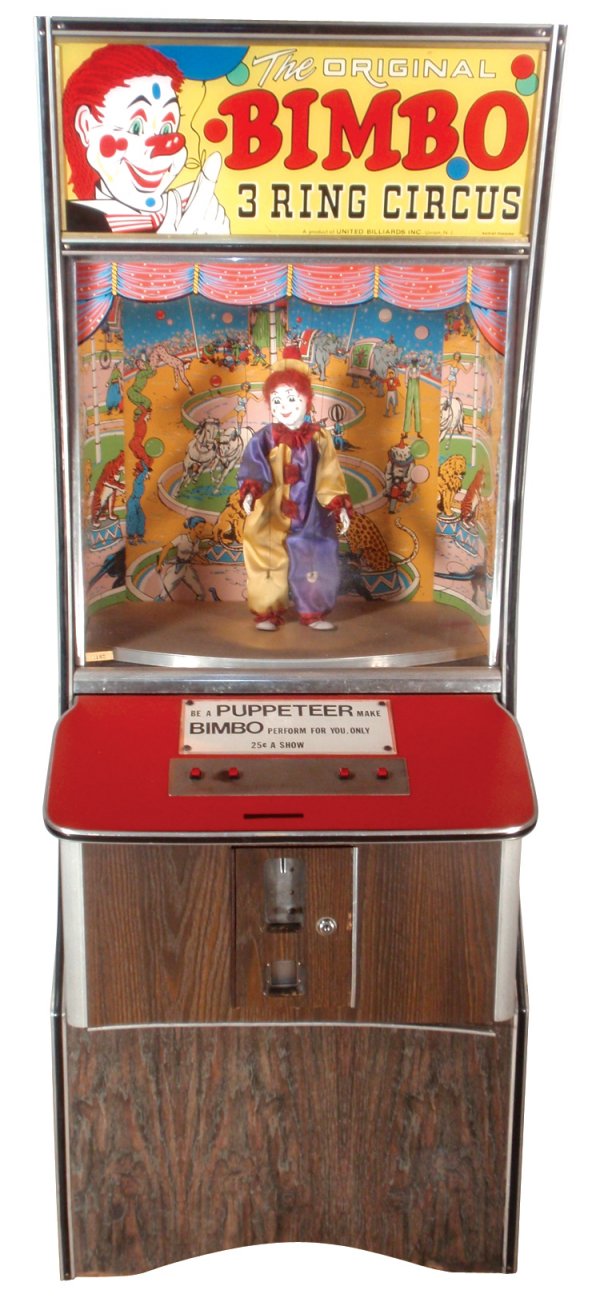 0537: Coin-operated machine, Bimbo 3 Ring Circus, mfgd