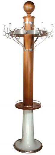 Barber shop hat & coat rack, Koken, wooden w/shel - Mar 22, 2009 | Rich ...