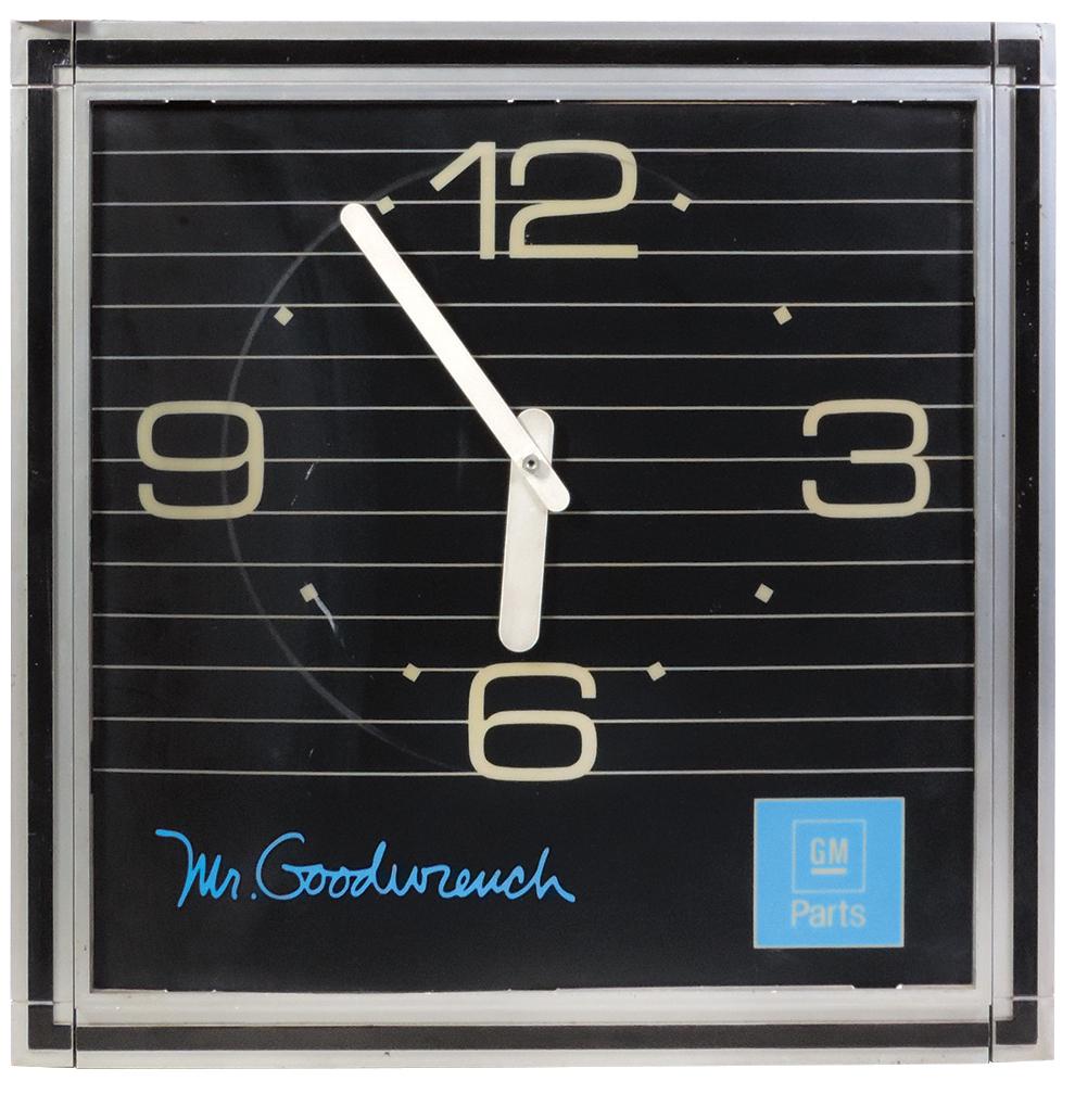 For Auction: Automobilia Clock, GM "Mr. Goodwrench" lightup, plastic ...