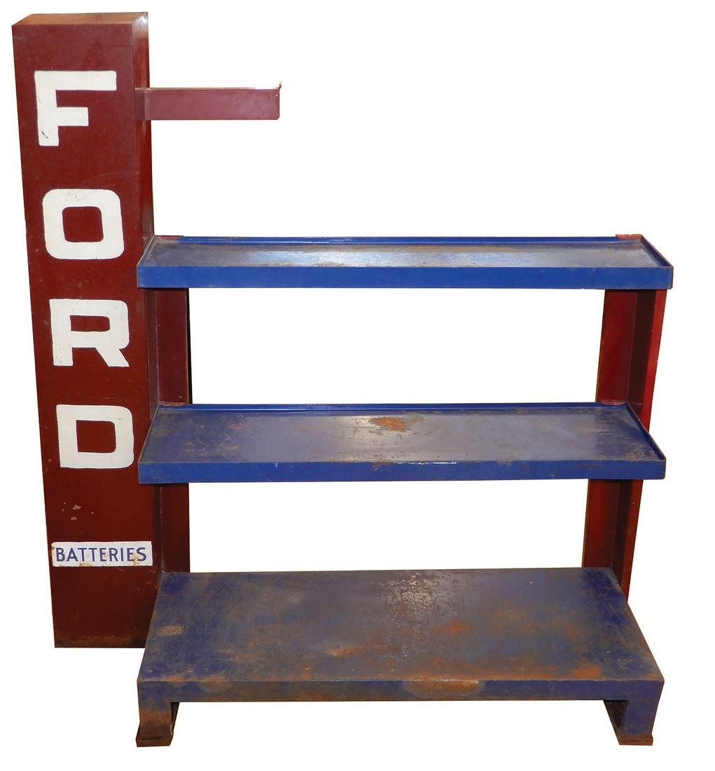Vintage Ford Motorcraft Battery Display Rack