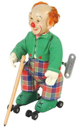 Toy Rolly Roller Skating Clown, Rare, mfgd by Schuco, (#0480) on Nov 13 ...