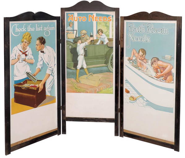 Drug Store, Window Advertising Display Sign, Folding