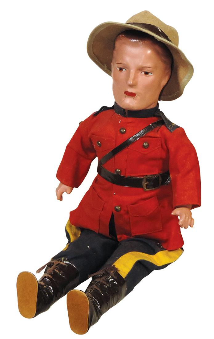 Doll, Canadian Mountie, mfgd by Reliable Doll Co., w/uniform & gear ...