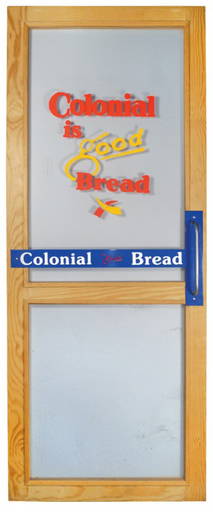 Colonial Bread Screen Door, Newer Door & Push Bar