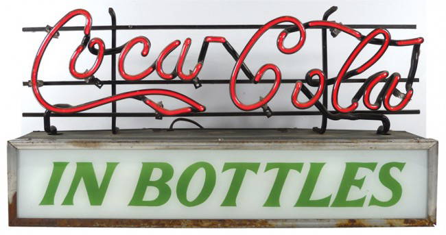 Coca Cola In Bottles Neon & Light Up Counter Sign,