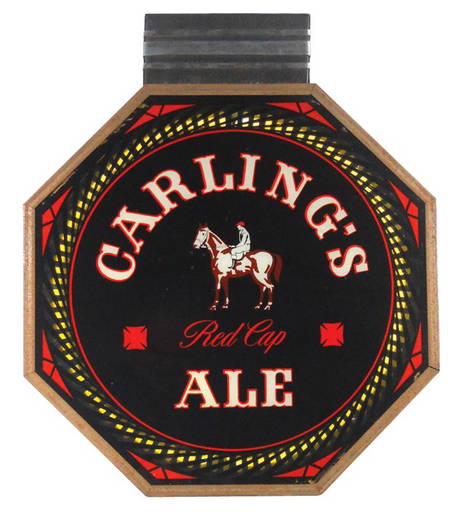 Carling's Red Cap Ale Neon Motion Sign, 8 Sided, M