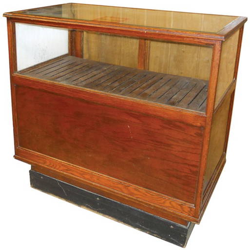 Cigar Display Case, Oak, C.1920, Vg Cond, 44"h X