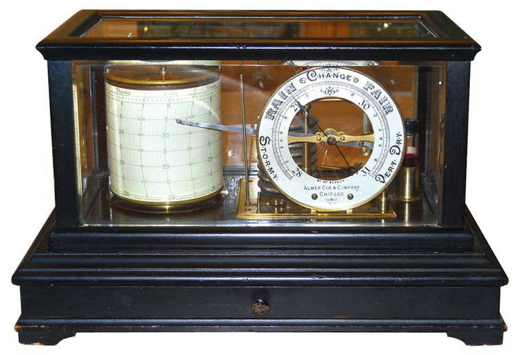 Recording Barometer, Mfgd By Almer Coe & Co. Chic