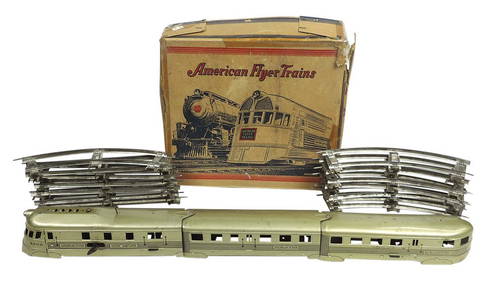 American Flyer Prewar O Gauge Tin Streamliner Set, Including 9900 ...