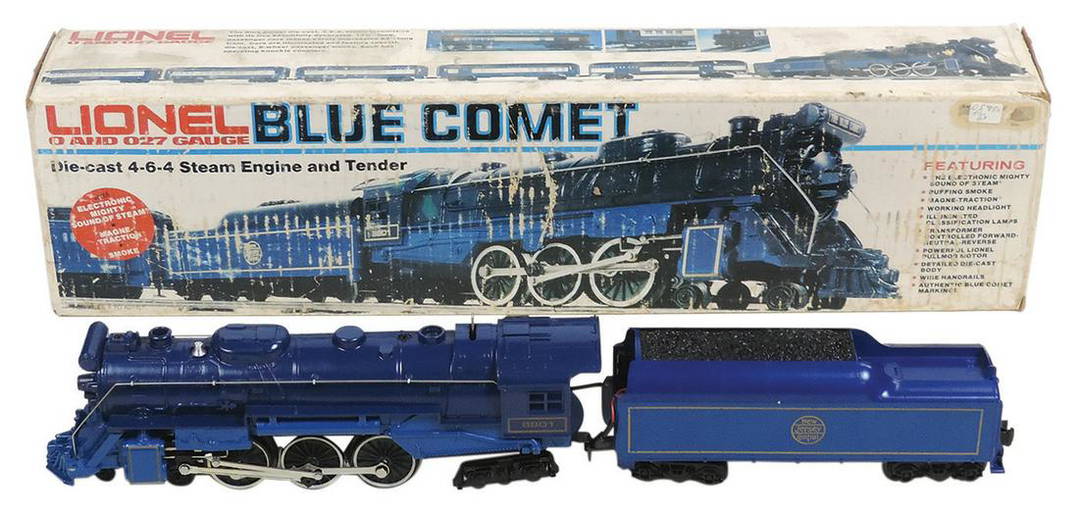 Toy Blue Comet Engine & Tender (2), Lionel 4 6 4 Steam Loco & 6 8801 ...
