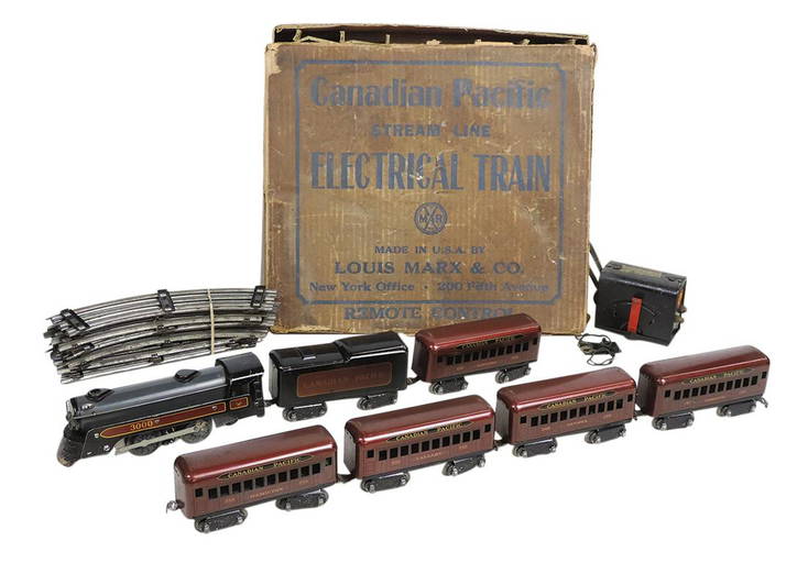 Toy Canadian Pacific Boxed Train Set, Mfgd By Marx, W/electric 3000 ...