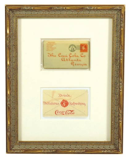 Coca Cola Stamp Holder With Calendar, C.1900, Very Rare, Purchased From ...