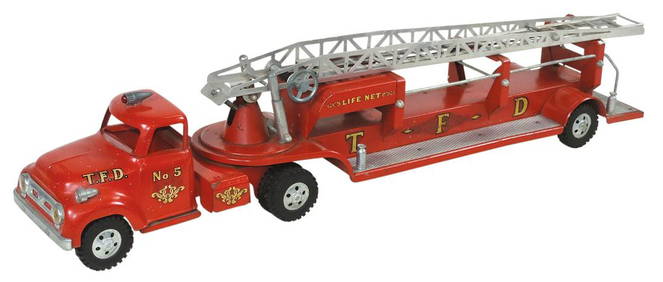 1920s Structo Press Steel Toy Fire Pumper Truck