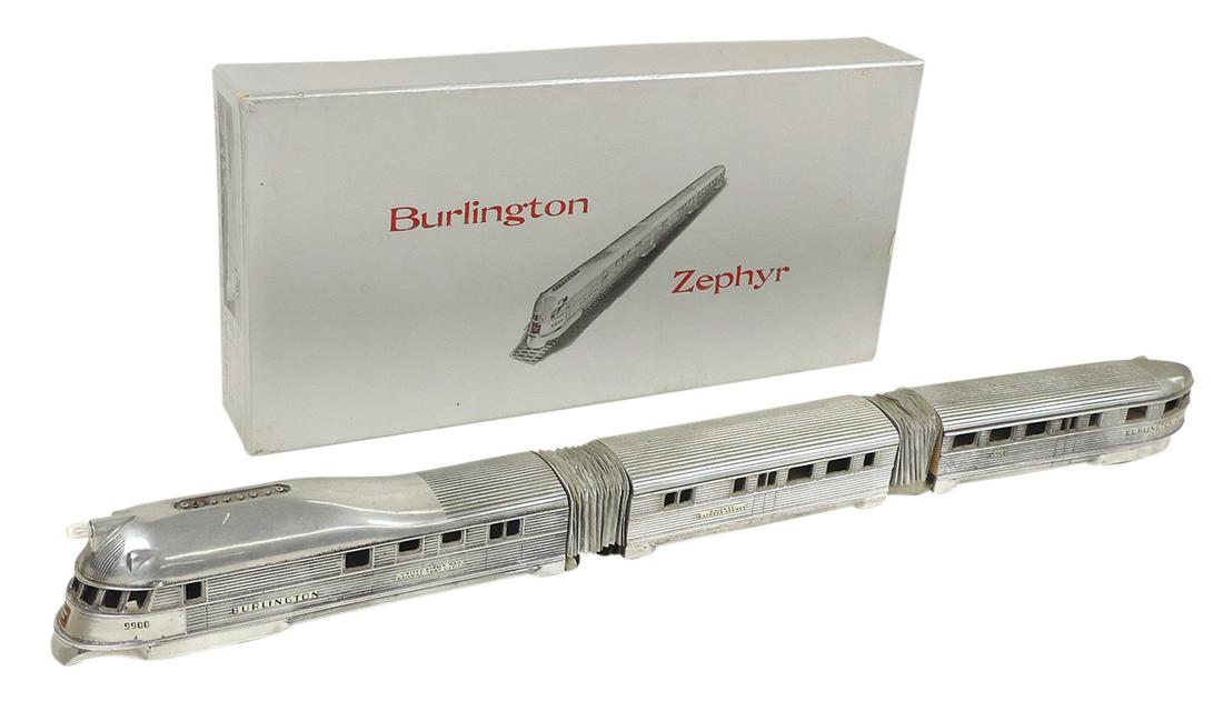 Toy Burlington Zephyr Electric Train Set, Western Coil & Electrical ...