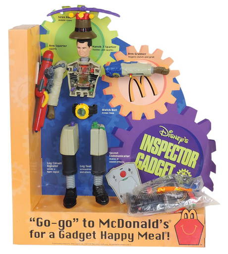 Toy Mcdonald's Happy Meal Display, Exploded Inspector Gadget Parts In ...