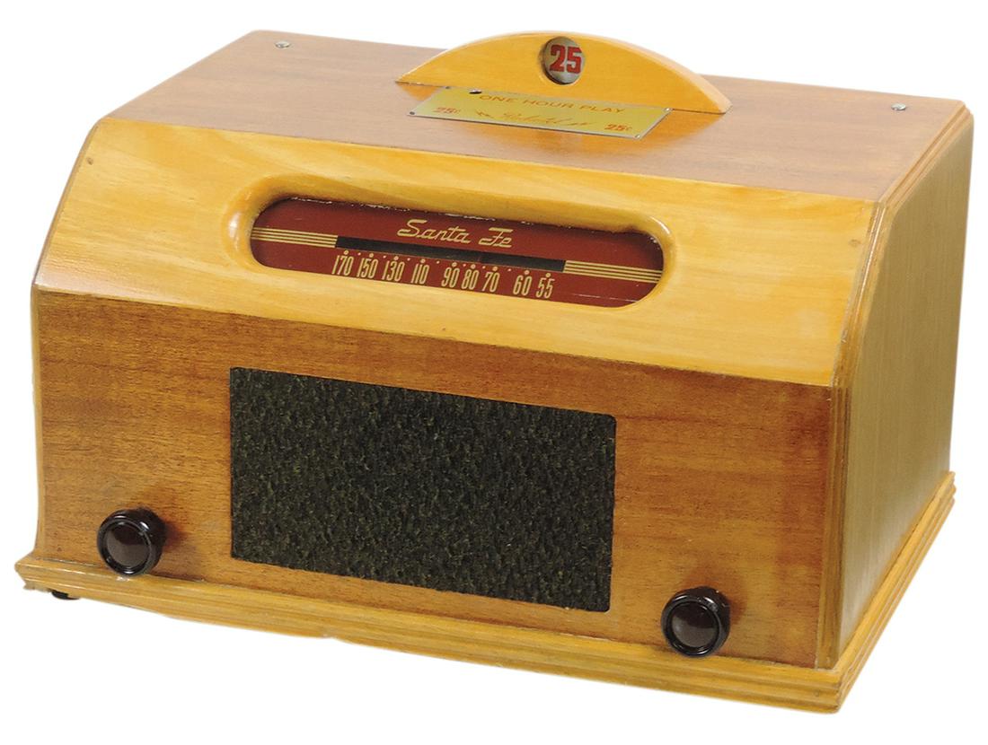 Coin-operated Radiotel, Santa Fe W/1 Hour Play For 25 Cents, Vg ...