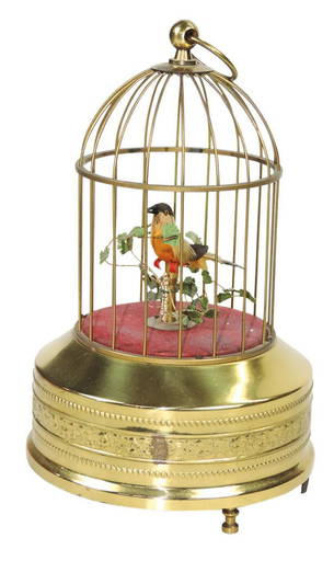 Music Box, Singing Bird Music Box, Cage W/bird That Chirps & Flaps ...