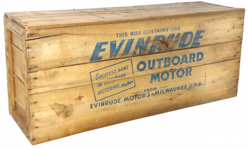 Boat Motor Shipping Crate, Evinrude Outboard Moto