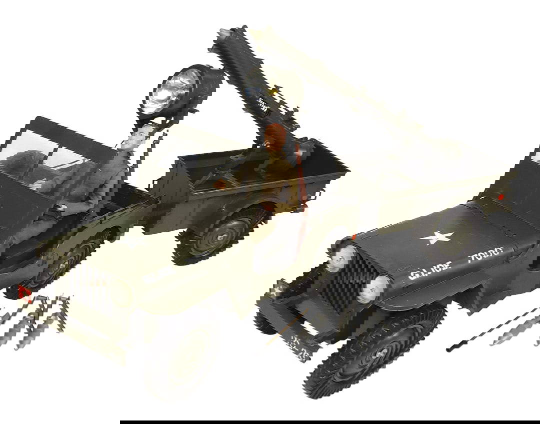 Toy G.i. Joe Jeep & Trailer, Diecast Resin Mounted With Cannon ...