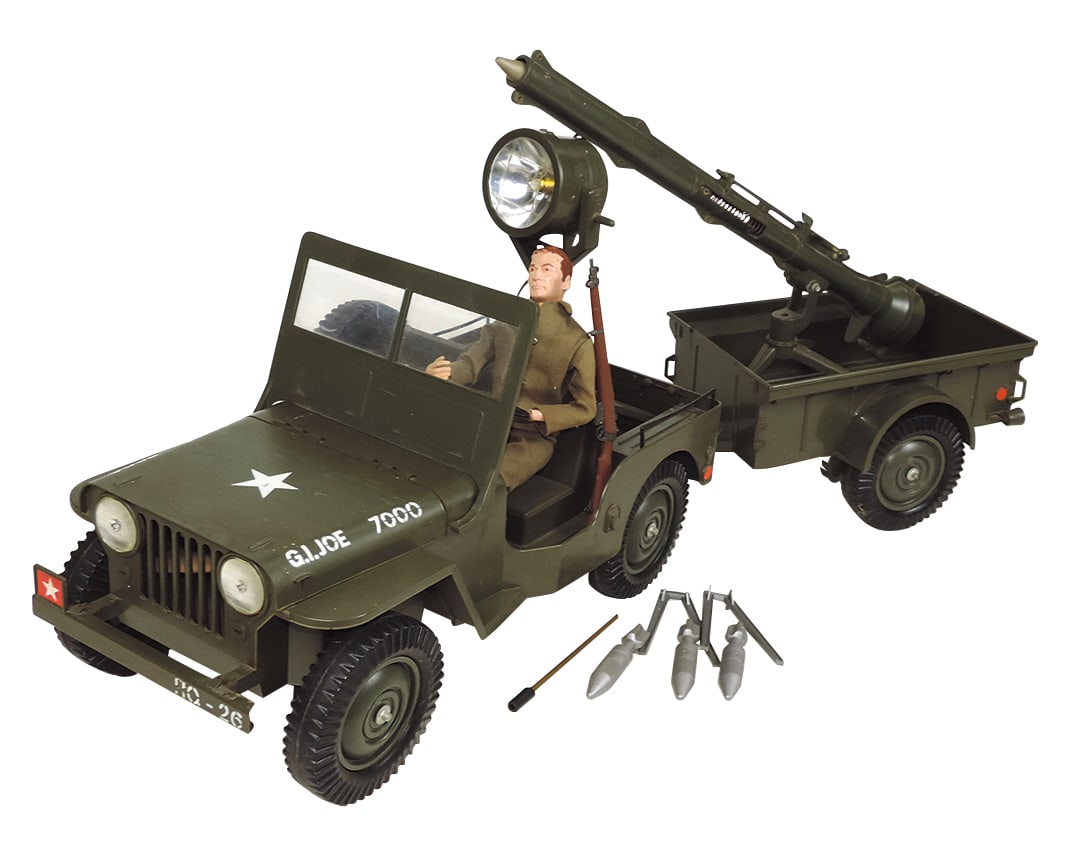 Toy G.i. Joe Jeep & Trailer, Diecast Resin Mounted With Cannon ...