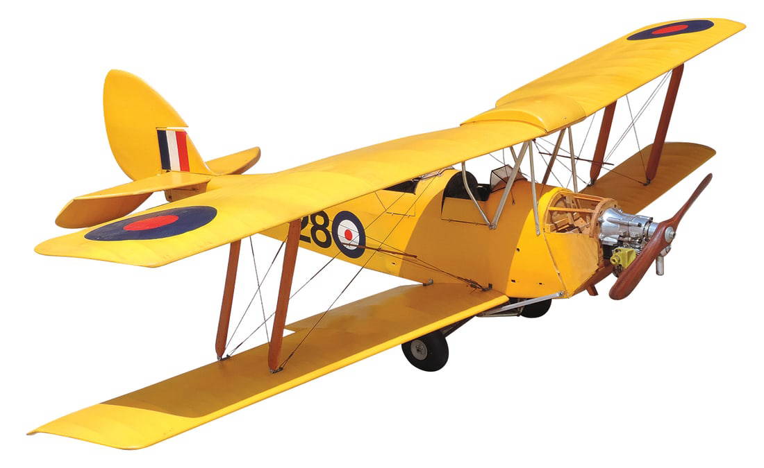 Toy Airplane, R-c Model Tiger Moth Gh82c By Bud Barkley, Mfgd By M&h ...