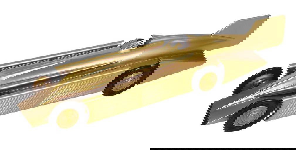 Toy Race Car, Golden Arrow Racer, Mfgd By Schylling, Pressed Steel/tin ...