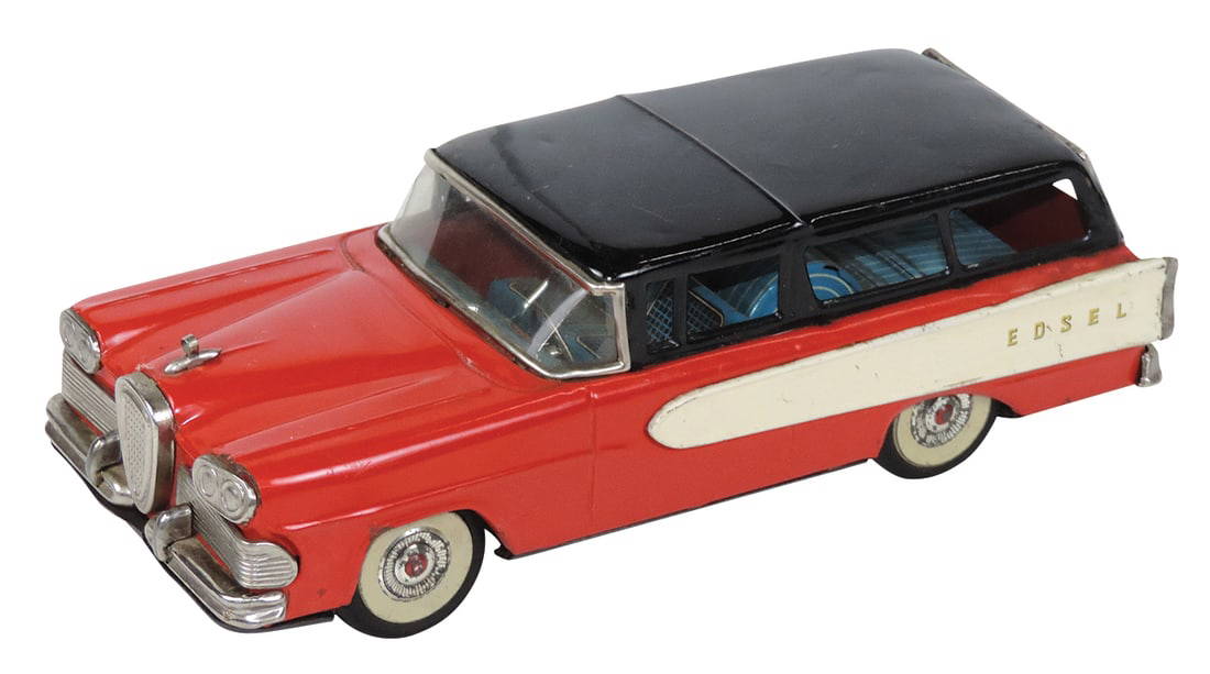 Toy Station Wagon, Edsel, Mfgd By Nomura In Scarce Black & Red, Litho ...