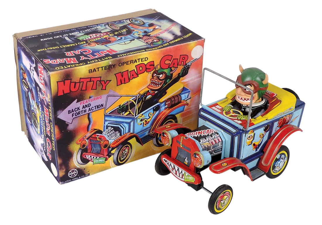 Toy Car, Nutty Mads Car, Mfgd By Marx, In Reproduction Box, B-o Litho ...