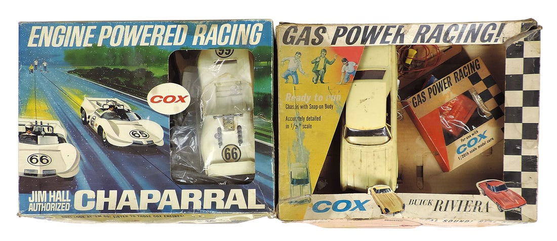 Toy Racers (2), Gas-powered Chaparral & Buick Riviera In Orig Boxes ...