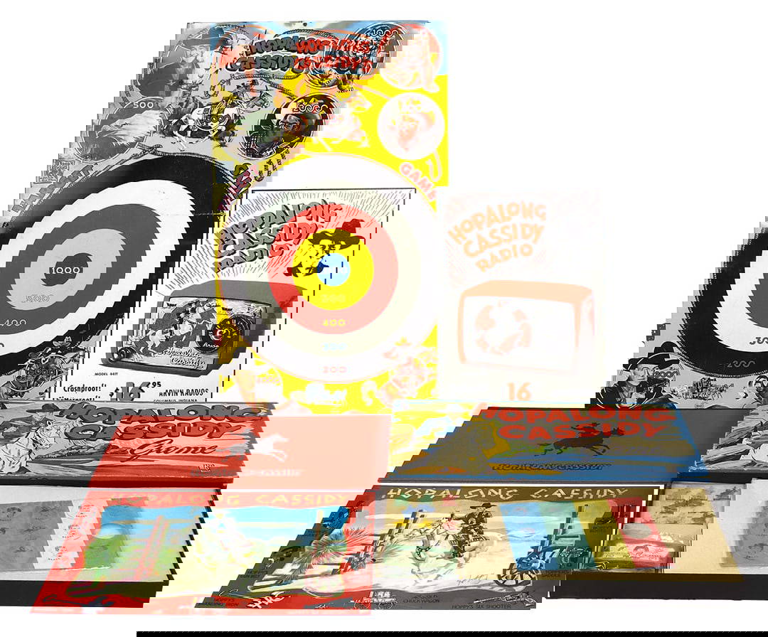 Hopalong Cassidy Games (2), Marx Litho On Tin Dart Board & Milton ...