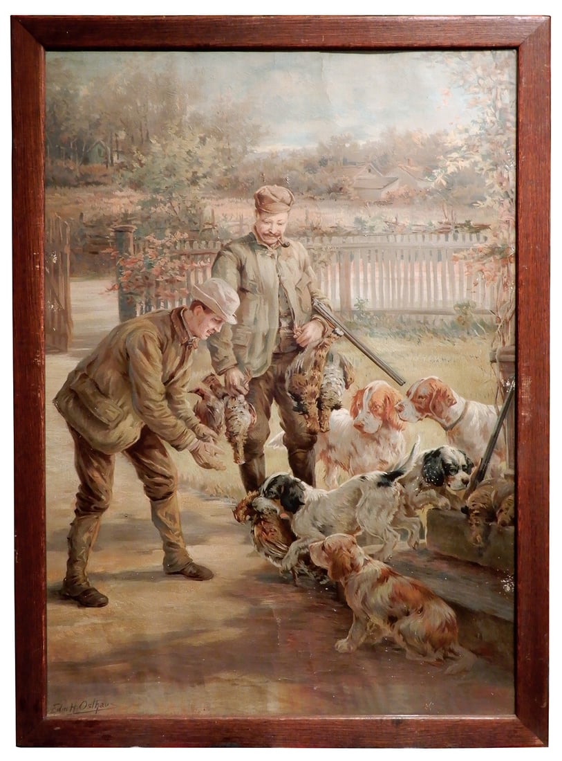 Hunting Scene Print, Early 20th C., After The Original By Edmund ...