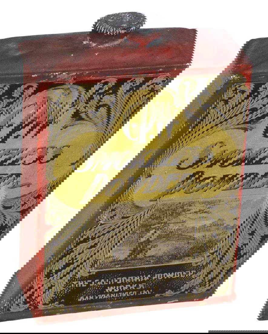 Gunpowder Can, Cpw Smokeless Powder, Very Rare, Mfgd By The California ...