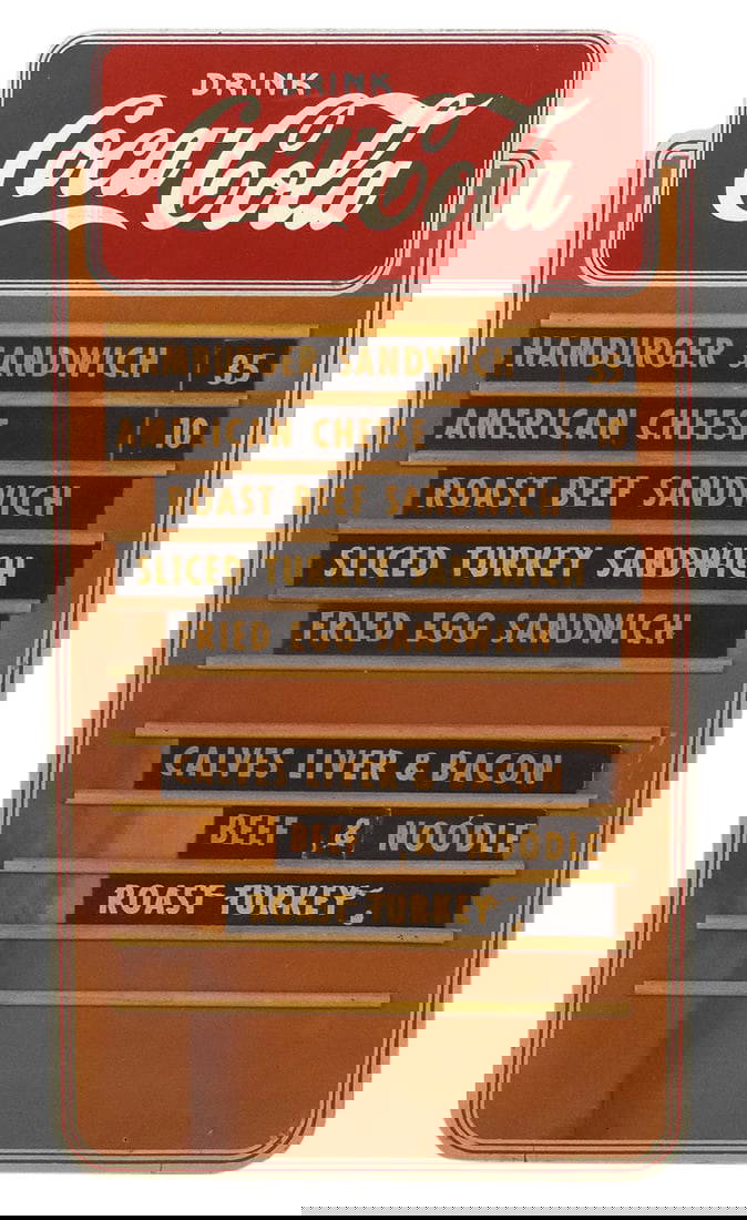 Coca-cola Menu Board, Painted Plywood W/sliding Product Cards By Kay ...