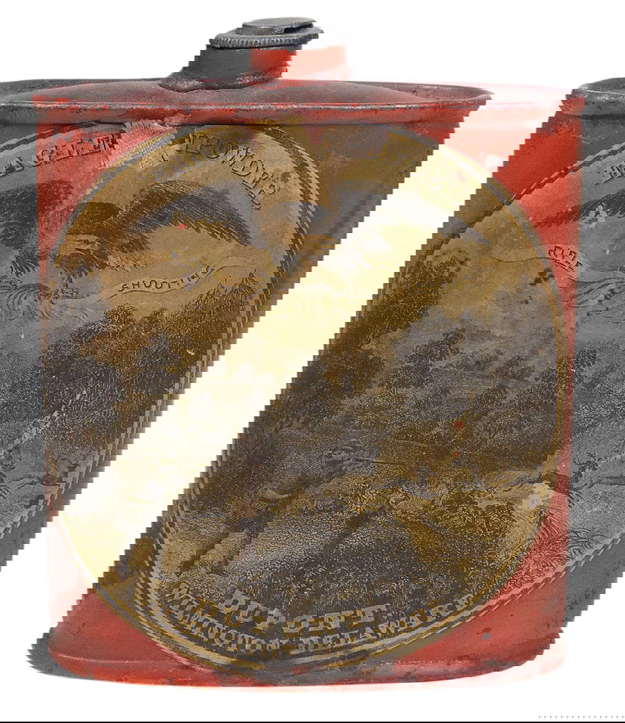 Gunpowder Can, Very Rare Eagle, Mfgd By Dupont-wilmington, Del, 1/2 ...