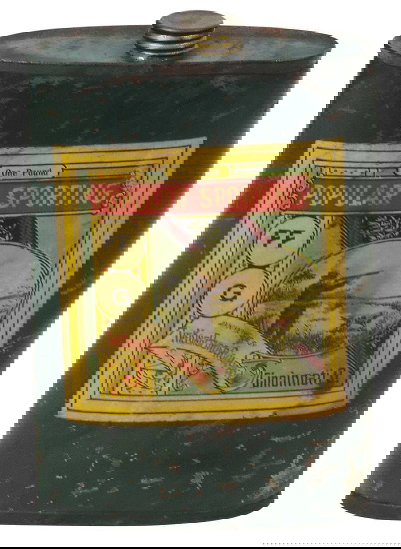 Gunpowder Can, Popular Sporting, Rarely Seen, Mfgd By The King Powder ...