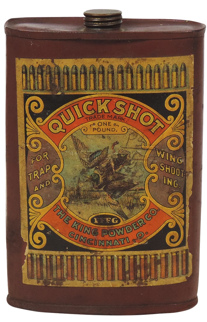Gunpowder Can, Quick Shot, Extremely Rare, Mfgd By The King Powder Co ...