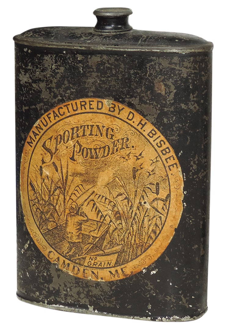 Gunpowder Can, Sporting Powder, Mfgd By D. H. Bisbee-camden Me, 1 Lb ...