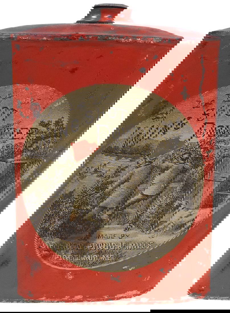 Gunpowder Can, Wing Shot, Mfgd By Oriental Powder Mills, Portland, Me ...