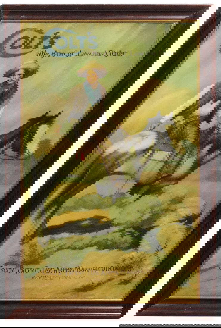 Firearms Poster, Colt's Firearms, Shows Tex & His Horse Patches, After ...