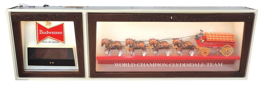 Breweriana Clock, Budweiser, Mfgd By Everbrite Electric Signs, Large ...