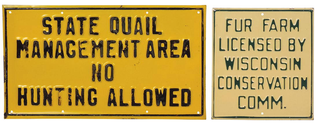 Hunting Signs & Notices (2), Both Land Management For "state Quail ...