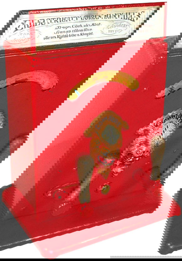 827: Coin operated shocking machine, marquee reads "Ele