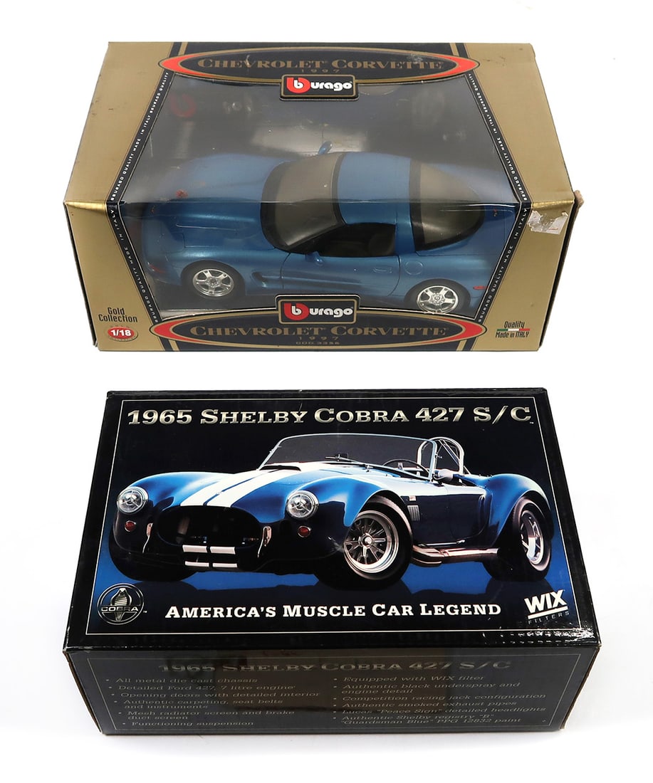 Toy Scale Models (2), Wix Filters 1065 Shelby Cobra 427 S/c & Bburago ...